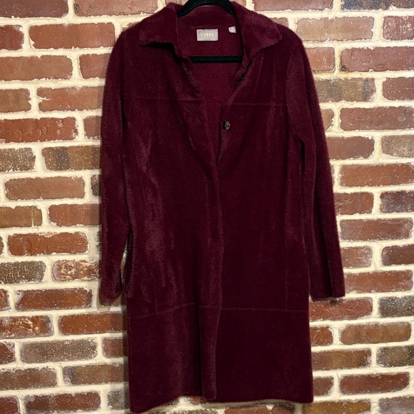 Cyrus | Jackets & Coats | Cyrus Deep Red Coat Size Xs | Poshmark